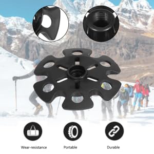 VGEBY Hiking Pole Basket, Ski Pole Snowflake Disk Basket Hiking Stick Accessory for Outdoor Walking Trekking Climbing Trekking Pole Snow Basket Hiking Pole Basket Ski Pole Baskets Replacement