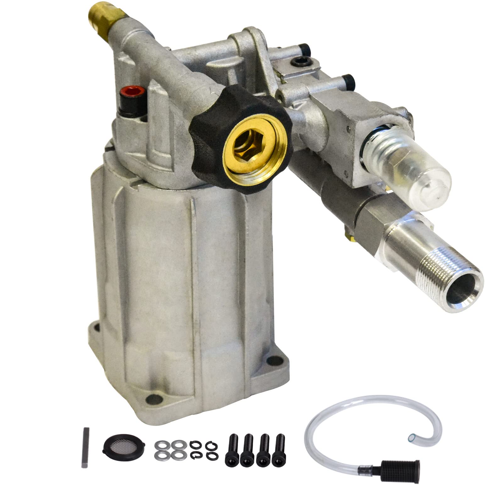 SurmountWay Pressure Washer Pump Horizontal 3/4" Shaft 3000PSI 2.3GPM Aluminum Head Water Pumps for Power Washers Replacement Parts(Horizontal)