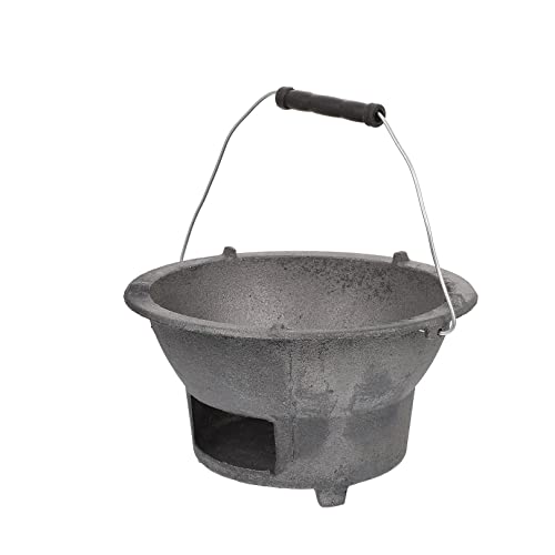TAMYID Charcoal Grills, Grill Stove Charcoal Barbecue Camping Small Outdoor Iron Portable Cast Fire Tabletop Style Mini