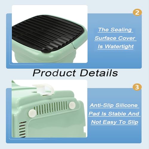 WHYATT Folding Washing Machine Camping Washing Machine, Mini Washing Machine Suitable for Apartments, Laundry, Camping, RV, Travel, Underwear, Socks, Baby Clothes (Color : Pink)
