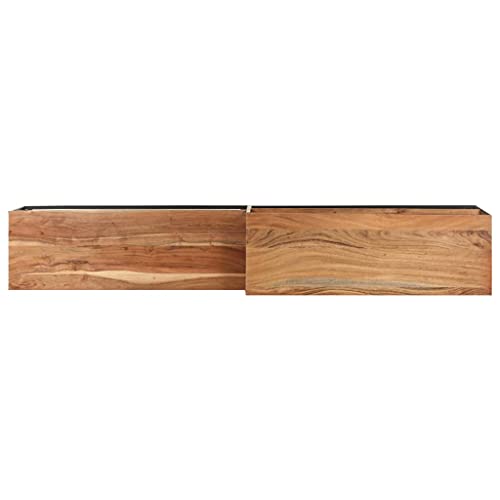 THYUOVAI TV Cabinet,Side Cabinet Entertainment Stand Storage cabine Lowboard Suitable for Living Room,Bedroom,Closet,Hallway,Foyer,Office 70.9"x11.8"x19.7" Solid Acacia Wood