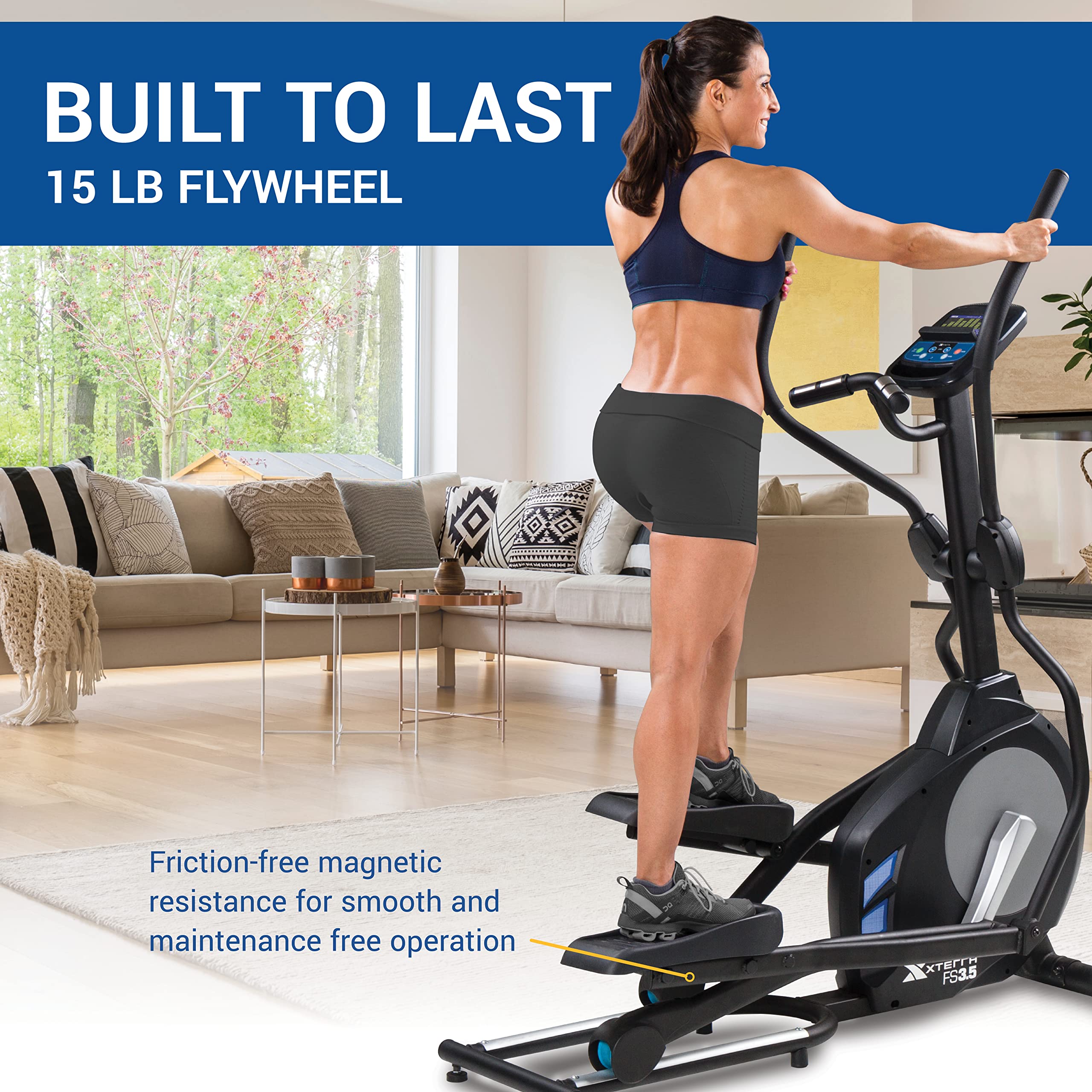 XTERRA Fitness FS3.5 Elliptical, Black