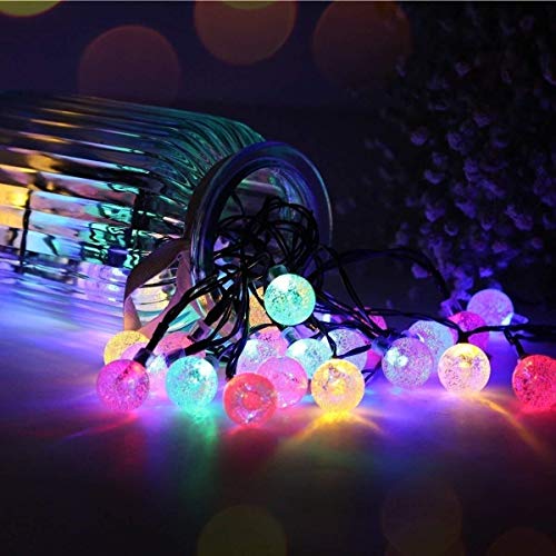WDWL Outdoor Solar String Lights, Crystal Ball Waterproof Decorative Lights, Used in Gardens, Terraces, Gardens, Home Decoration Lights