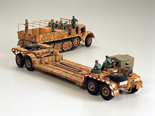 Tamiya 300035246-1:35 WWII special operations vehicle 9 Famo with low-bed trailer