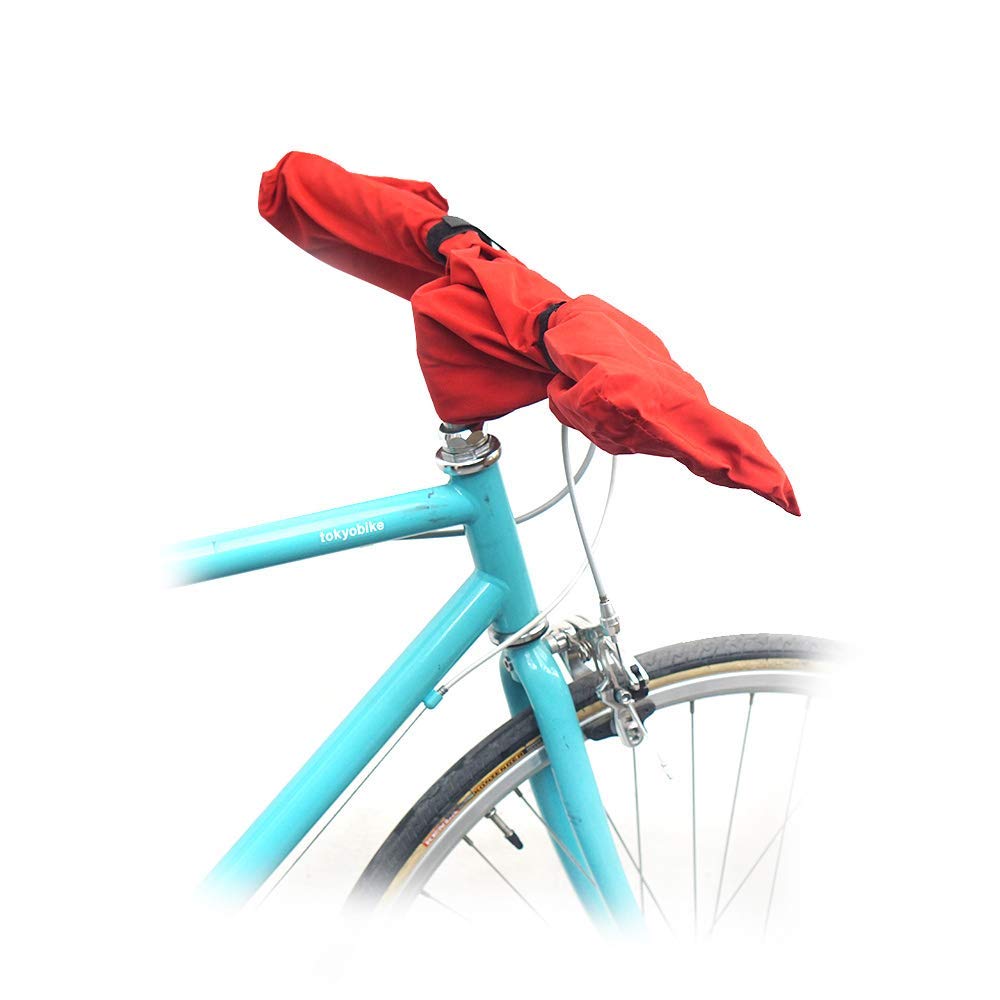 Vincita Water-Resistant Durable Handlebar Rain Cover Red Bike Cover for Mountain Bikes, Folding Bike, E-Bikes, Bikepacking Accessories (Red)