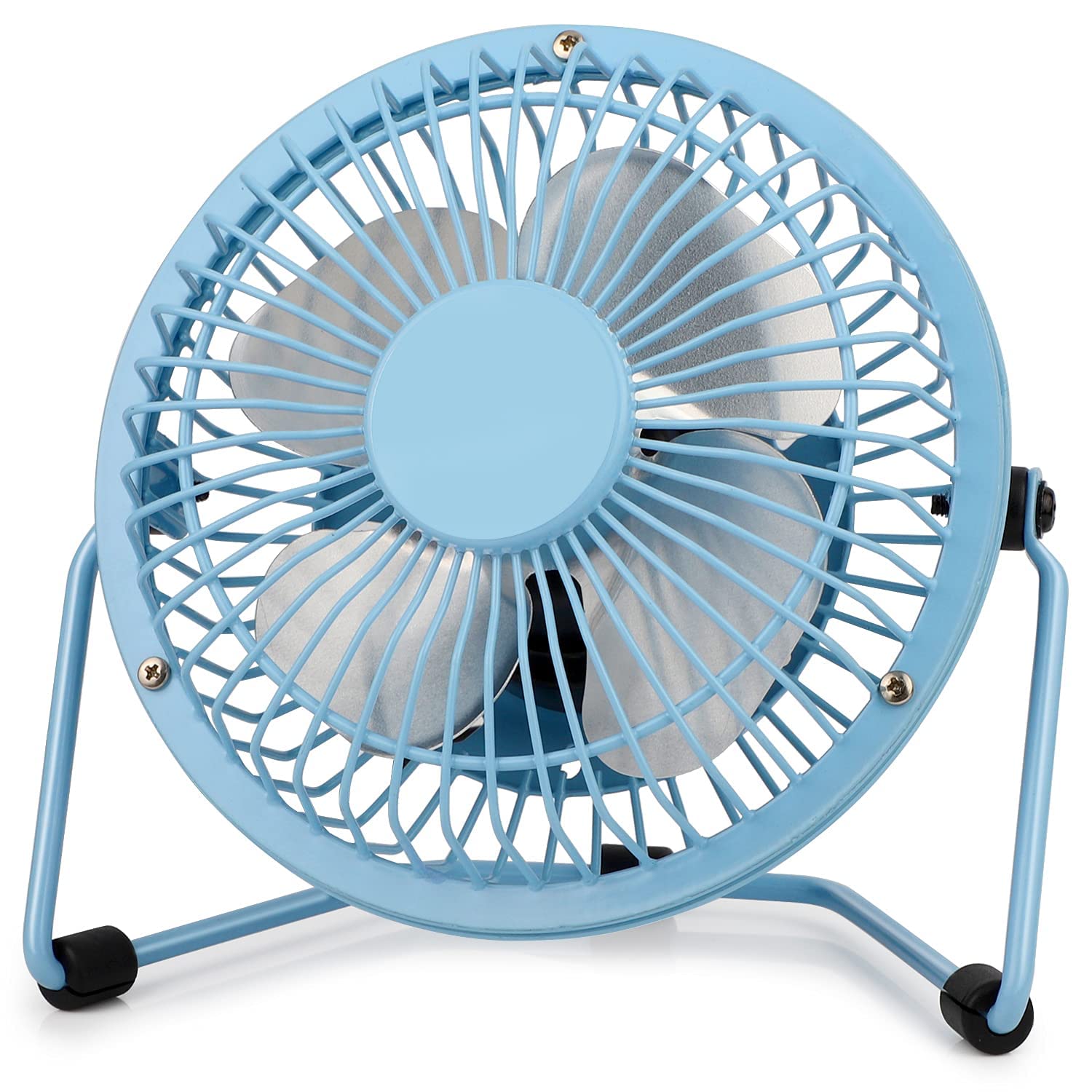TAEPKY 4'' USB Desk Personal Fan,USB Powered Portable Fan, Mini USB Desk Table Fan, Mini Table Fan for Office Desk Bedroom Home