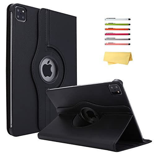 UUcovers Rotating Stand Case for iPad Air 13 inch M2 (2024) & iPad Pro 12.9 inch Case 6th/5th/4th/3rd Generation (2022/2021/2020/2018) 360 Degree Swivel Hard Back Cover with Auto Sleep/Wake, Rose
