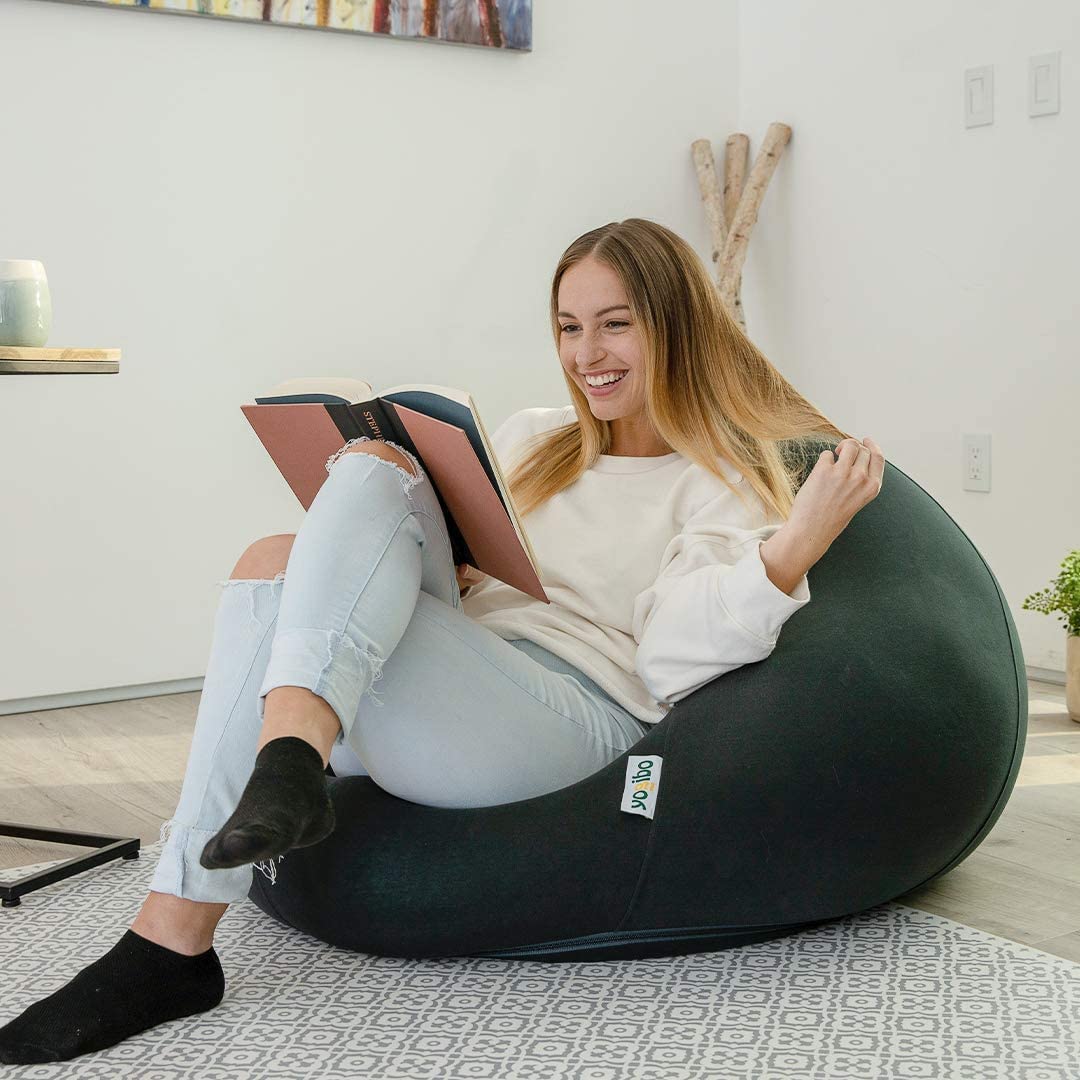 Yogibo Pod X Small Bean Bag Lounger Chair for Adults and Teens with Filling, Soft, Plush, Comfy, Sensory Lounge Beanbag, Washable Cover, Sunset