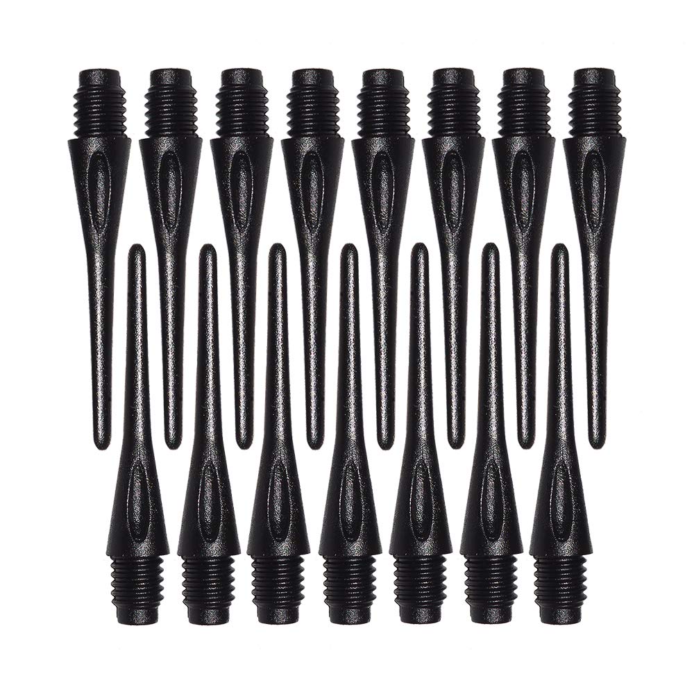 Wolftop 2BA Thread Soft Tip Dart Points 300 Pack - Plastic Dart Tips Replacement Dart Accessories Set - Black