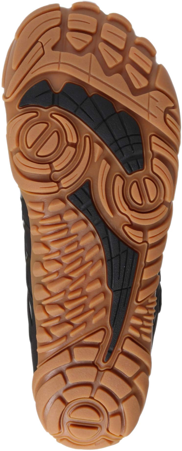 WHITIN Men's Trail Running Shoes Minimalist Barefoot Wide Width Toe Box Size 12 Gym Workout Fitness Low Zero Drop Sport Breathable Beach Black Gum 45