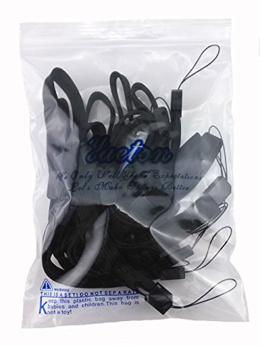 yueton 10pcs Universal Replacement Black Hand Wrist Strap Wristlet Wristband with Lock for Wii Remote Controller, Mobile Phone, MP3, Digital Camera
