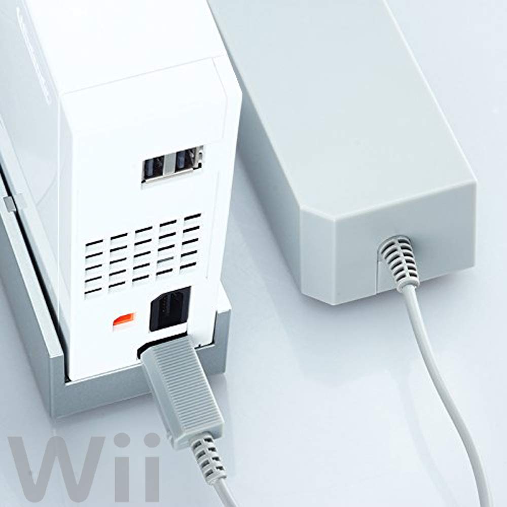 TPFOON 3 in 1 Wii Accessories Bundle - Wii AC Power Adapter + Composite Audio Video Cable and Wired Motion Sensor Bar Compatible with Nintendo Wii