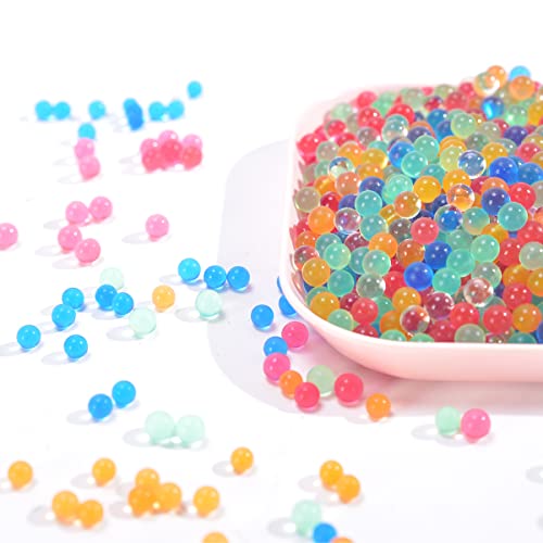 UXSIO Gel Ball Blaster Ammo Splat Refill (7-8 mm, 4 Packs,10,000 Pieces Per Pack), Gel 7.5mm Blasters Bullets, Compatible with Gel Ball Blaster, Rainbow Mix, for Ages 14+
