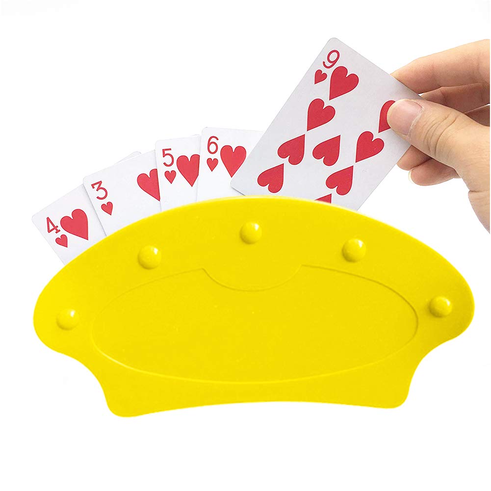 XGATML a mcyiqihai SanRocFun Playing Card Holders Plastic Hands Free Standing Plastic Playing Card Holder 4 Pack