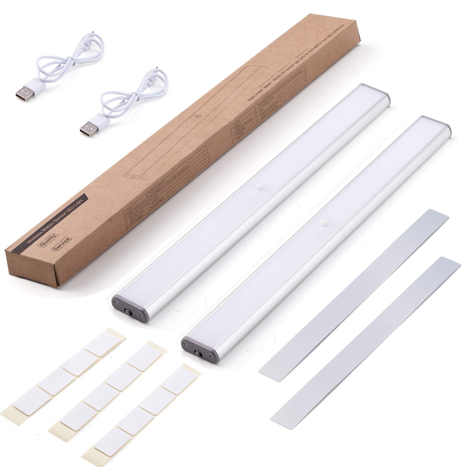 YIGER 78 LED Closet Lights (2 Pack), Under Cabinet Lighting, Rechargeable LED Night Light, Motion Activated. Ideal for Closet, Cabinet, Kitchen,Wardrobe,Cupboard,Hallway,Pantry,etc