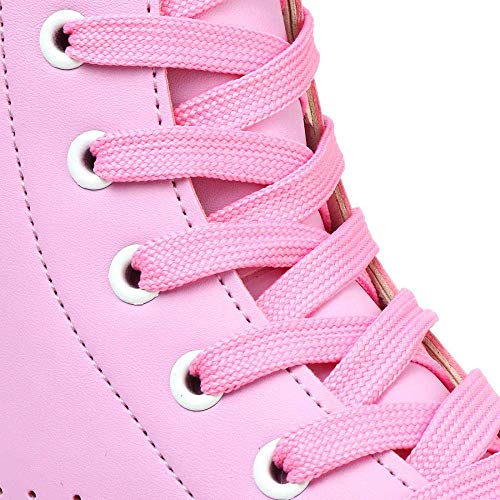 Women's Roller Skates, Leather Roller Skates High-top Roller Skates Four-Wheel Shiny Roller Skates for Kids and Adults