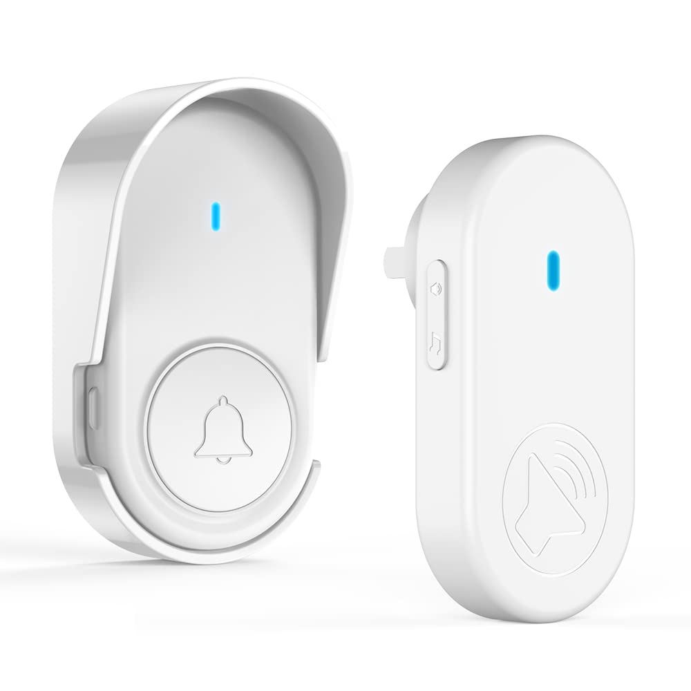 Wonderful Home Wireless Doorbell with IP65 Waterproof 1050 Feet/320M and 5 Adjustable Volume Levels 38 Melodies Doorbell Chime and LED Flashing