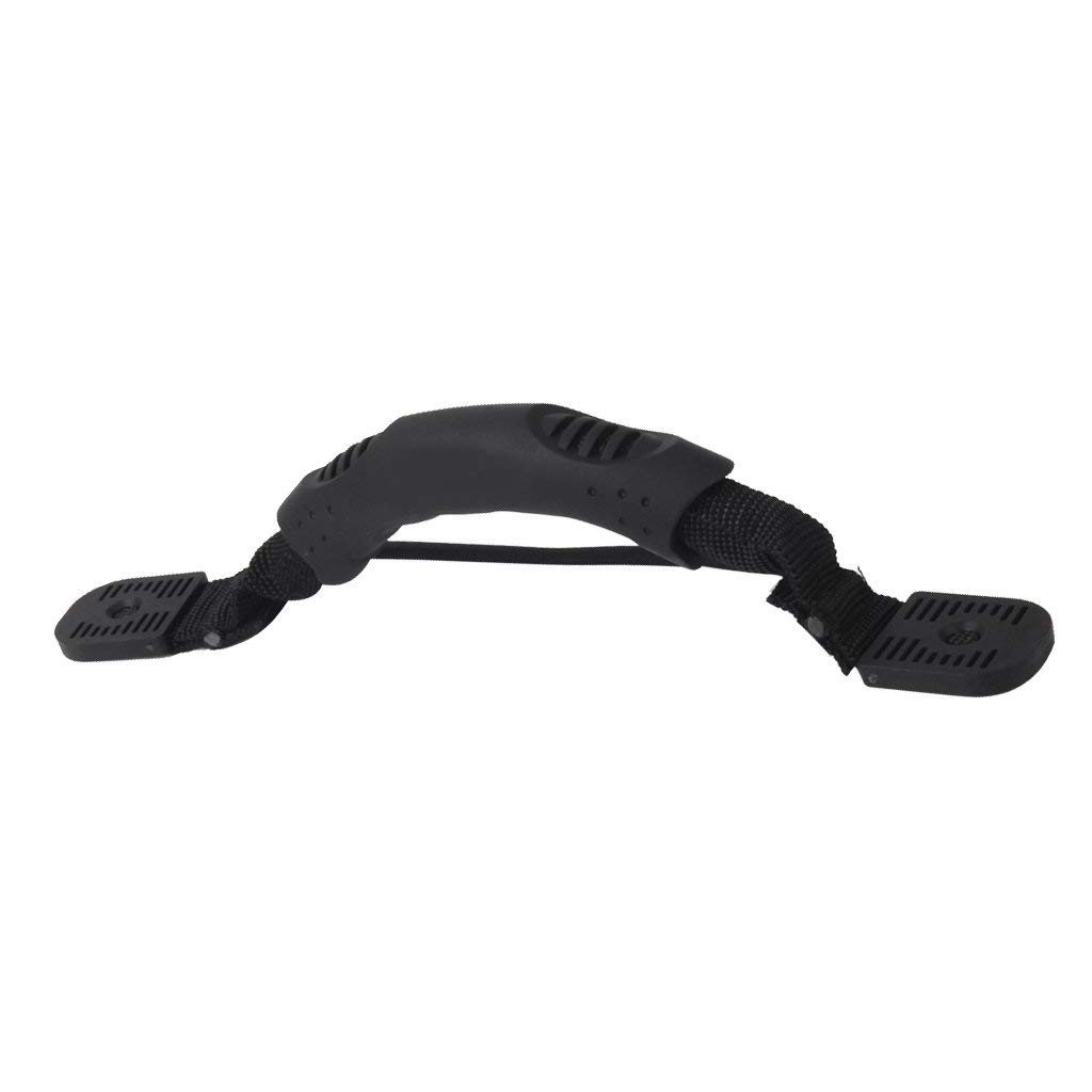 YiMusic 2 Pieces Black Kayak Side Mount Carry Handles with Bungee Screws and J Hook Suit for Kayak Boat Canoe Handles Hardwares