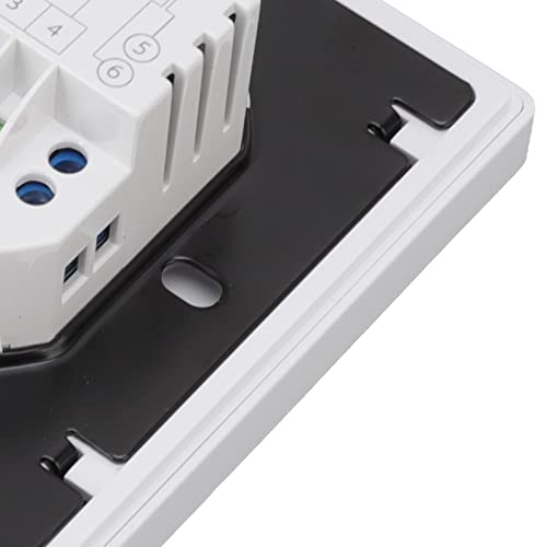 Smart Thermostat, Accurate Floor Heating Thermostat LCD Display Embedded Installation AC 95-240V Low Consumption IP20 Protection for Supermarket
