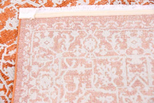 Unique Loom Traditional Classic Intricate Design with Distressed Vintage Detail, Area Rug, 2' 7 x 10' 0 Runner, Terracotta/Ivory