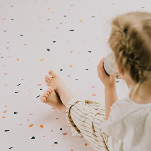 Simple Kid Co. Play Mat for Baby, Toddler and Infants, Six Interlocking Tiles made with Soft Non-Toxic EVA Foam, 4x6 feet (Multi Terrazzo)