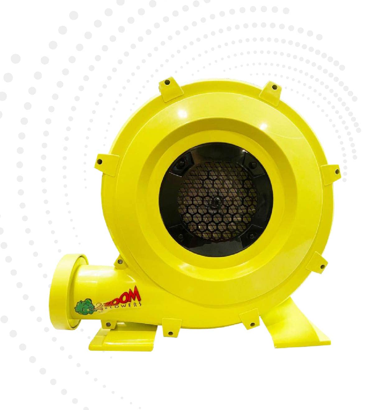 Zoom Blowers Portable Air Pump for Inflatables - Energy Efficient High Power 950-Watt, 1.25 HP Compact Residential Air Blower for Bounce Houses, Slide Combos, Water Slides and Obstacle Course for Kids