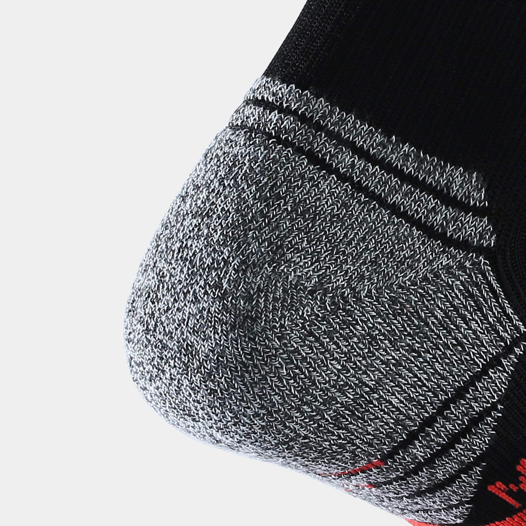 WANDER Men's Athletic Ankle Socks 6 Pairs Running Socks for Sport Low Cut Cycling Socks 6-9/10-12/12-14 (Black Red, Shoe Size: 10-12)