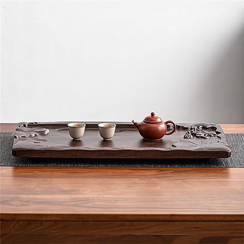WFHTU Tea Tray Solid Wood Household Whole Flat Plate Drainage Sea Kung Fu Set Table Dry Bubble