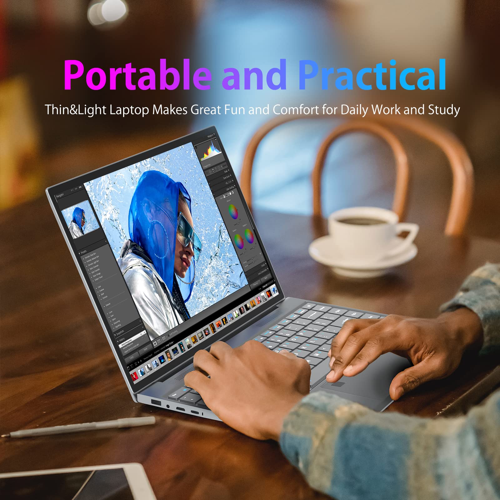 Win11 Laptop, 13.5" 3K (3000 x 2000) IPS Display，16GB+512GB SSD，10th Generation i5-1035G1 Up to 3.6GHz, Slim Notebook, Full Metal, Backlit Keyboard, Full Function Type C, Finger Print