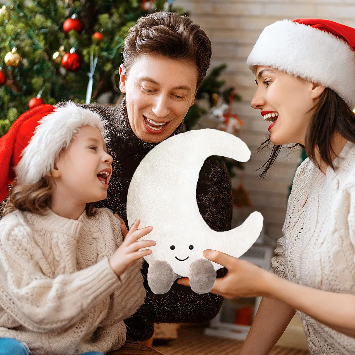 Wahahay Glowing Moon Plush Pillow,Fluorescent Plush Toy, Glow in The Dark Moon Plush, Star Stuffed Doll,All Star Collection Star Man Stuffed Plush