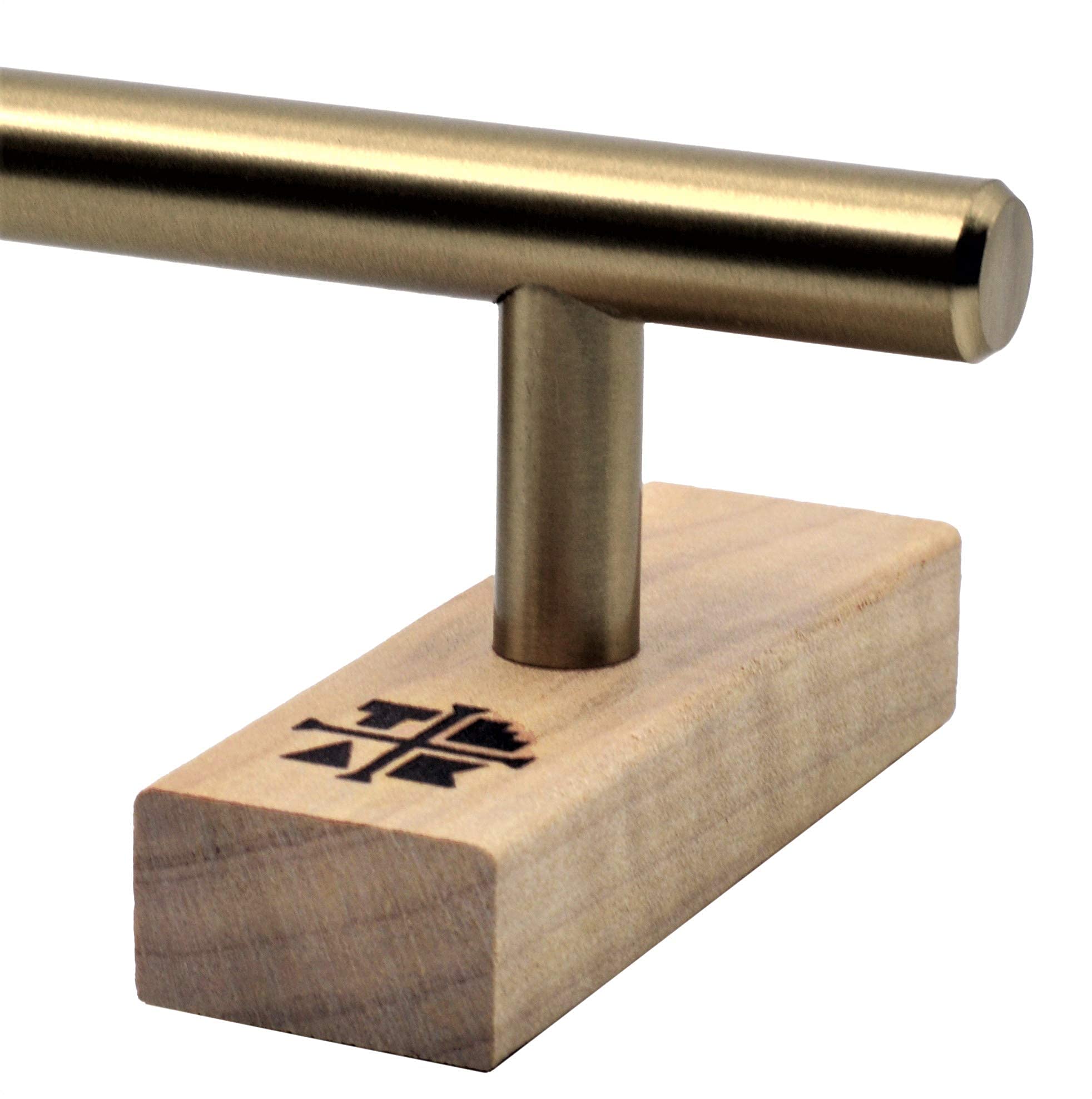 Teak Tuning Round Fingerboard Rail - Mini Edition - Gold Colorway - 7.25" Long, 1.75" Tall - Prolific Series