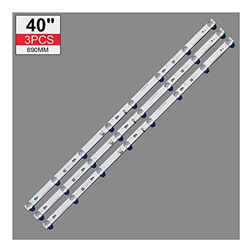 XENITE Fit for TCL L40P1A-F Light Bar TOT-40D2900-3X8-3030C YHA-4C-LB4008-YH07J Total Length 69CM 3 Light Bars led Backlight Strips