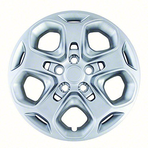 Set of 4 Silver 17 Inch Ford Fusion 5 Spoke Hubcap Wheel Covers w/ Push On Retention System - Aftermarket: IWC457/17S