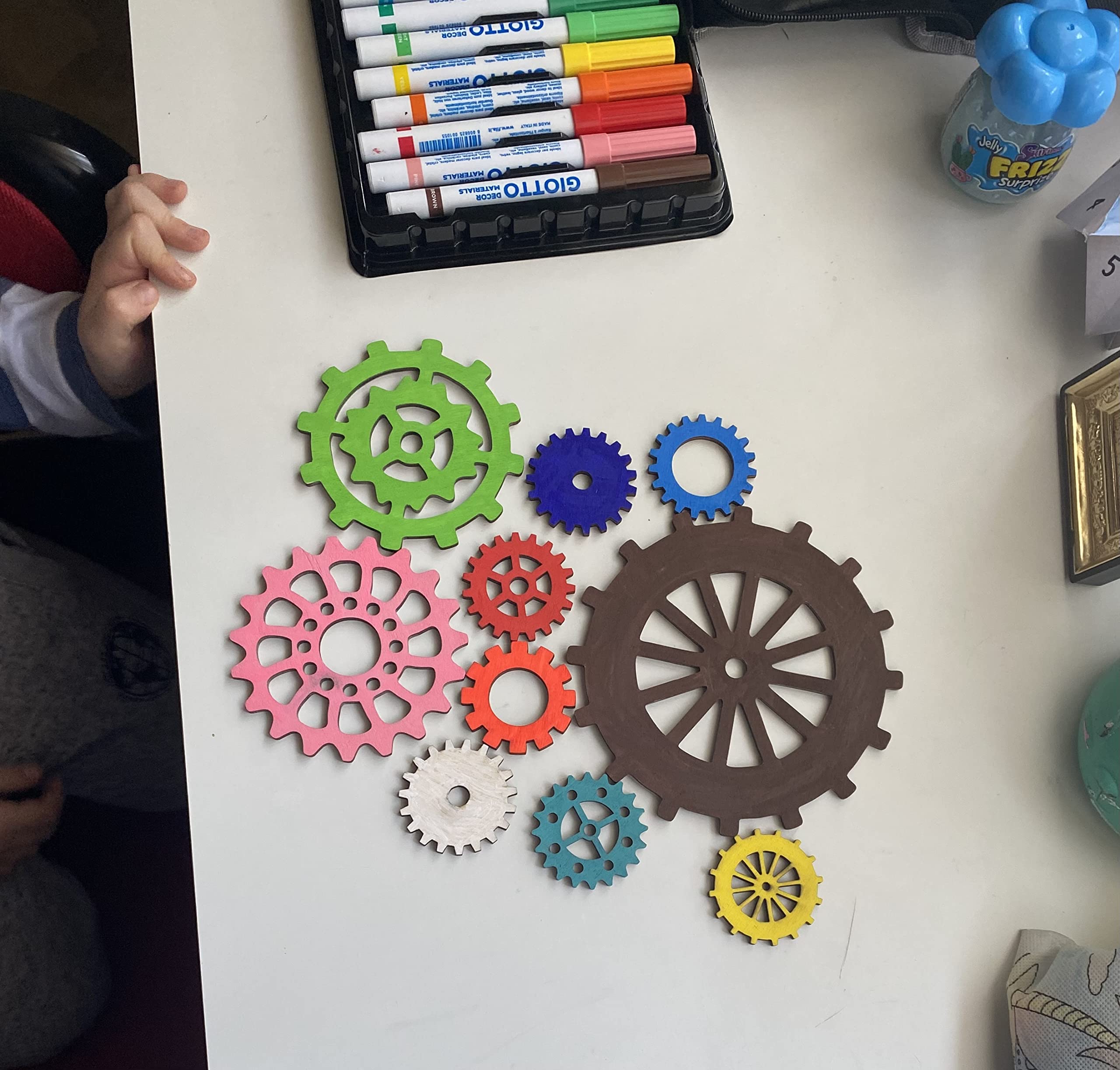 Wooden Gear Set up to 5.9" Unfinished Crafts & Decorations Steampunk Design DIY Paint the Gears Craft Supplies
