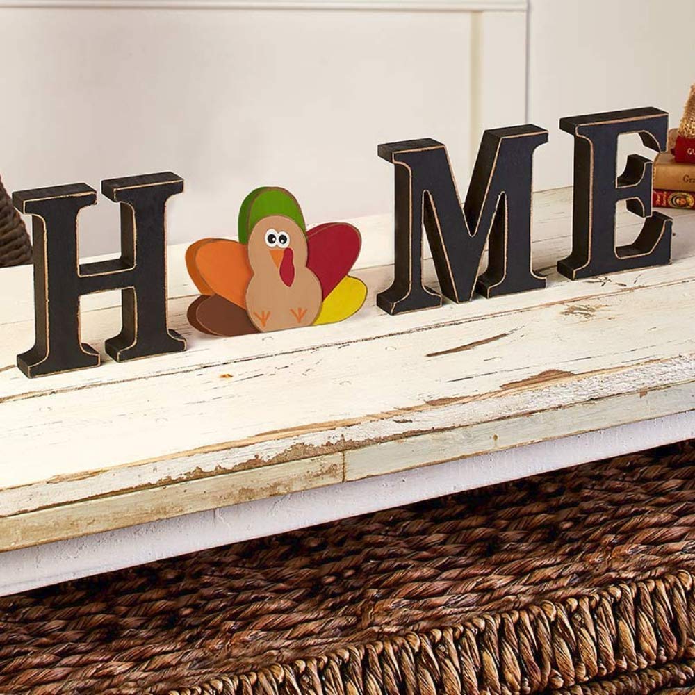 Wooden Letters Decorative Home Signs Wall Decor 13-Pc
