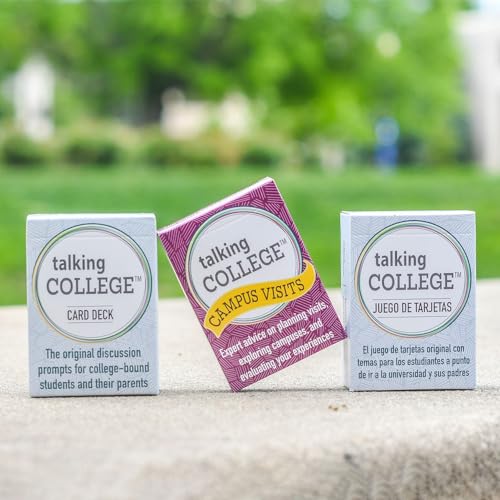 Talking College English Edition Conversation Card Deck - Educational, Health & Safety Cards w/Multiple Dialogue Prompts for Academics, Self Care, Relationships and Family Expectations - 110 Cards