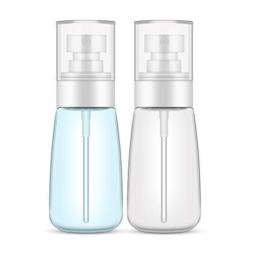 YAMYONE Spray Bottle Travel Size, 2Pcs 60ml/2oz Fine Mist Hair spray Bottle, Makeup Face Refillable Travel Containers for Essential Oils, Perfume, Toners, Alcohol, Suitable for liquid Cosmetics