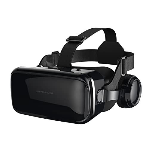 Virtual Reality Headset, Headband VR Glasses, Helmet-Mounted Panoramic Game Headset, VR Handle, Adjustable Headband, Relieve Facial Pressure and Comfortable Touch,with Handle