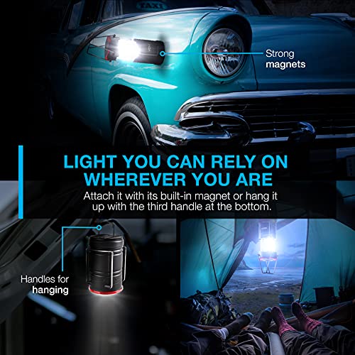 Vont LED Lantern Pro, Camping Lantern [4 Pack] 2X Brighter, Collapsible 360 Illumination w/ Red Light, Battery Powered/Operated Emergency Light for Hurricanes/Outages, Camping Lights/Lamp Flashlights