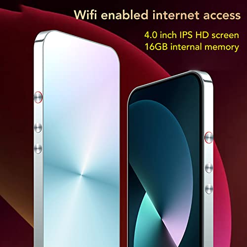 WiFi Mp3 Player with for Bluetooth, Full Touch HD Screen Mp3 Mp4 Player with Speaker, Portable HiFi Sound Music Player, USB 16GB MP4 Player, Expandable Up to 128GB (Sky Color)