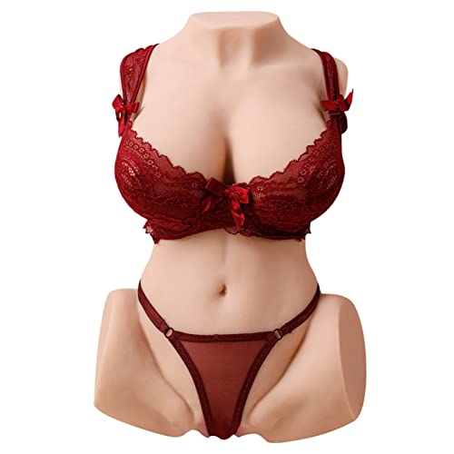 Sex Doll Male Masturbator - 15.8 LB Love Doll with Realistic Torso, Real Big Boobs, Vagina Anal, 3 in 1 Lifelike 3D Tight Pussy Anus for Men Masturbation, with Built-in Spine, Life-Size Adult Sex Toy
