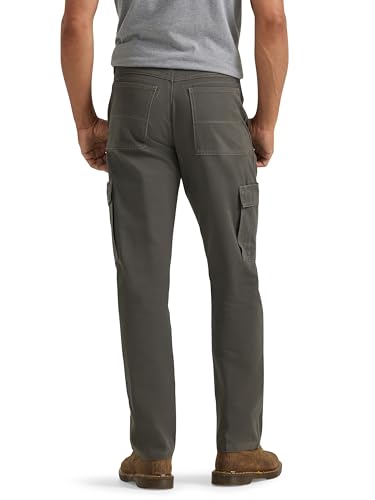 Wrangler Authentics Men's Twill Relaxed Fit Cargo Pant (Logan), Olive Drab, 35W x 32L