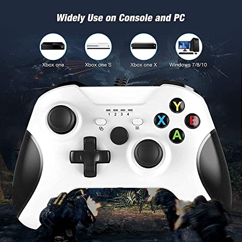 YCCSKY Wired Controller for Xbox One/Xbox Series X|S, Wired Game Controller with Mode Control, Dual Vbt and Novel Design for Xbox One/X/S/PC with Windows 7/8/10 (White)