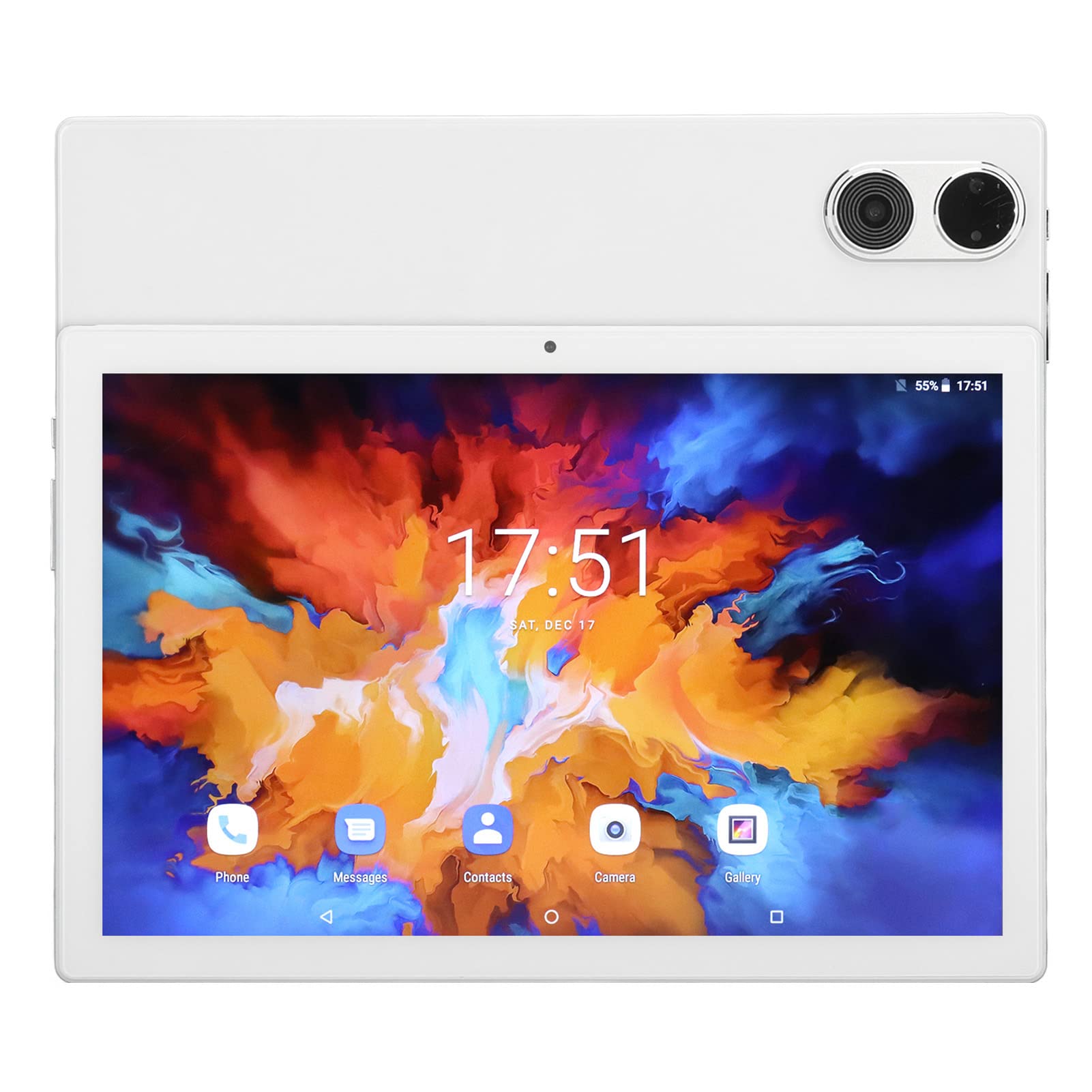 Tablet, AU Plug 100-240V 10.1 Inch Tablet Front 8MP Rear 20MP Octa Core Processor for Work (White)