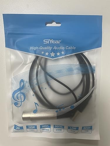 SiYear Mini -XLR Male to XLR Female Plug Microphone Cable for Blackmagic Pocket 4K Camera Video Assist 4K, Mini XLR 3 Pin Pro Lapel Audio Cable (5FT/1.5M)