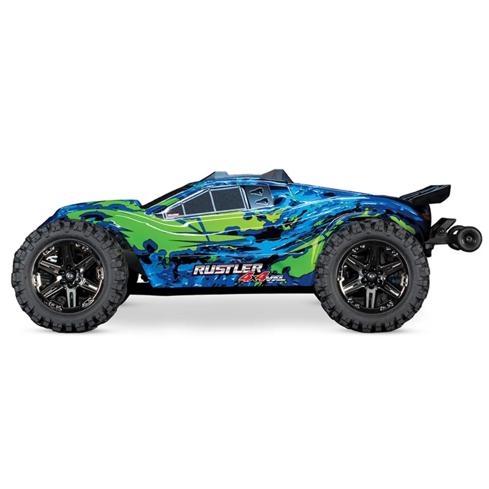 Traxxas Rustler 4x4 VXL, Brushless RC Truck, 65+ mph, Green