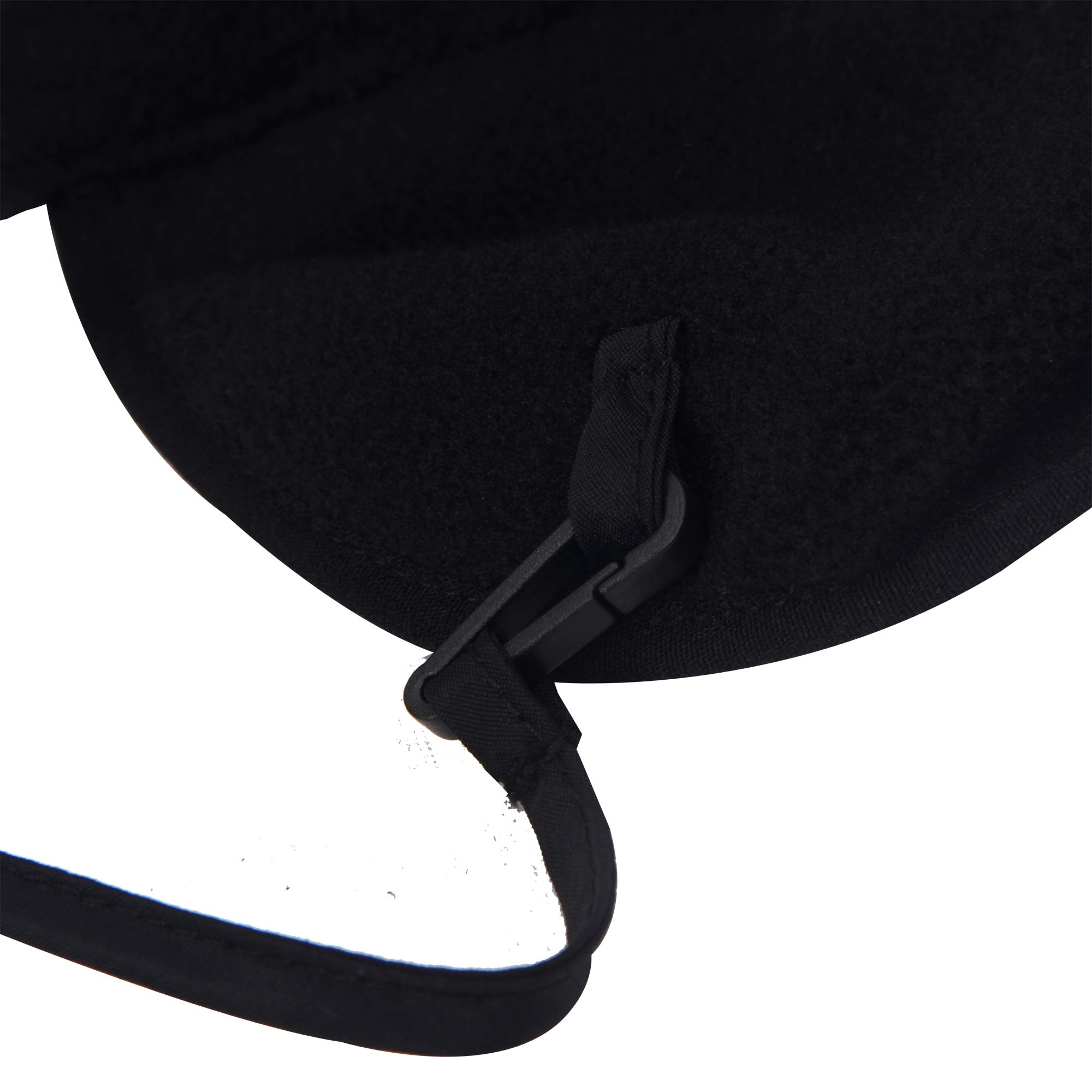 Winter Baseball Earflap Cap with Detachable Windproof Strap Fleece Inside Cap Water Repellency Outdoor Cap Adult (Black)