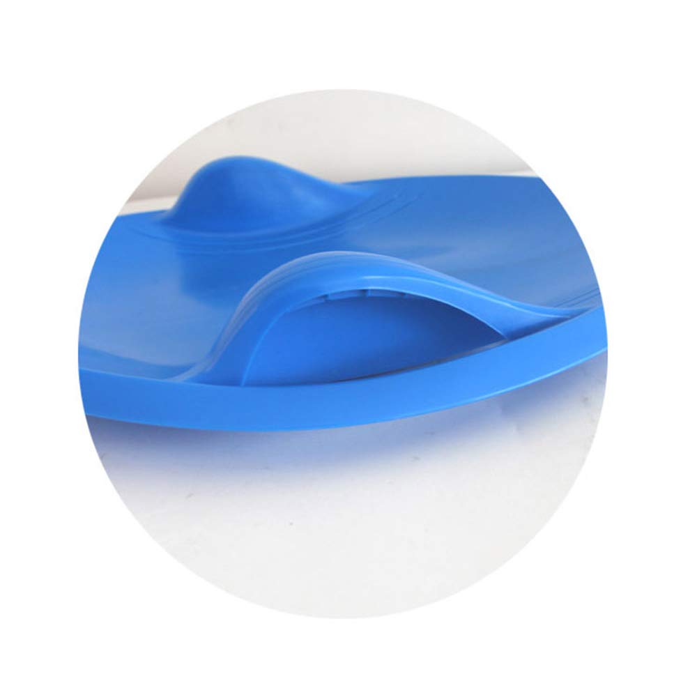Pannow Round Kids Snow Sled Grass Slippery Saucer Flexible Snow Disc Saucer Sled with Double Handles for Sand, Grass and Snow Downhill