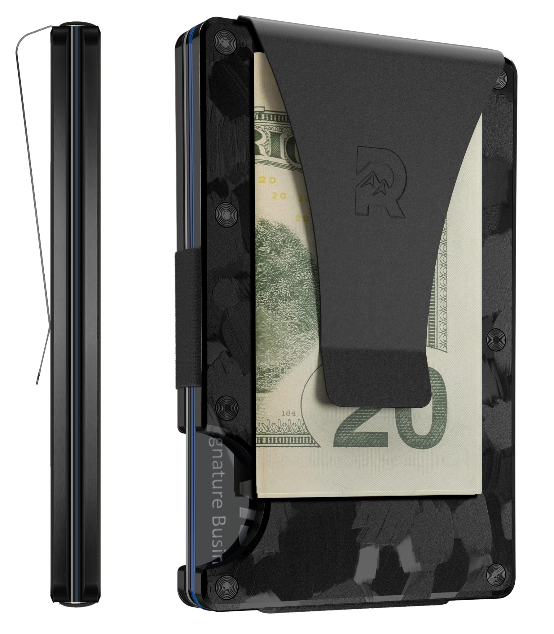 Ridge Wallets for Men - Slim Minimalist Wallet For Men, Front Pocket Wallets for Men, RFID Wallet For Men - Card Holder Wallet (Forged Carbon)