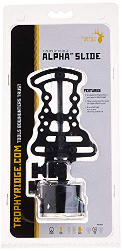 Trophy Ridge Alpha Slide Archery Bow Sight - A-Shaped .019β Single Pin Sight for Unbeatable Visibility, Right Hand